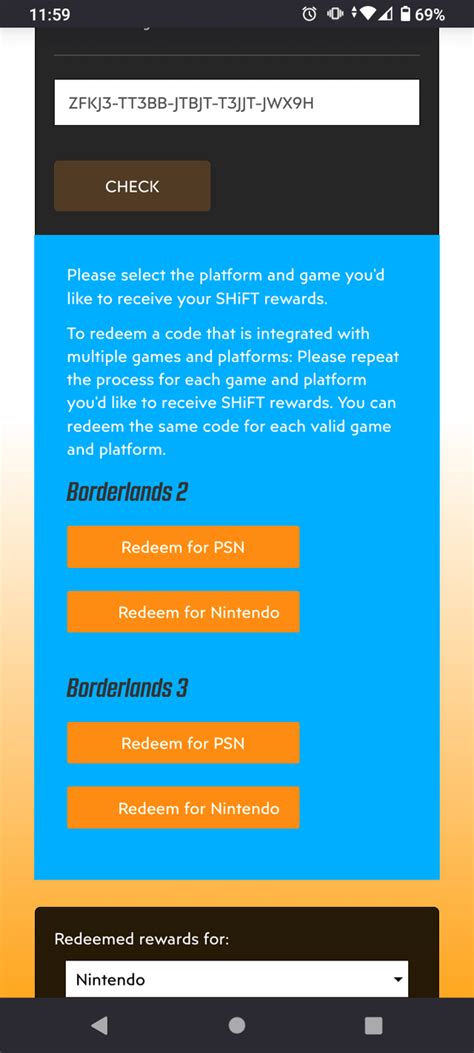 Shift Codes R Borderlands2