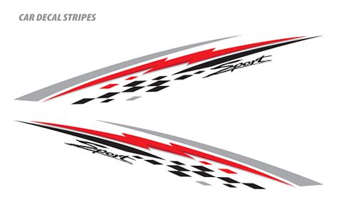자동차 벡터에 대한 래핑 디자인 스포츠 줄무늬 자동차 스티커 블랙 색상 튜닝용 레이싱 데칼3 교통수단에 대한 스톡 벡터 아트 및 기타 이미지 Istock