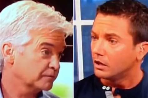 Awkward Moment Angry Phillip Schofield Scolds Gino Dacampo After Vulgar Sex Joke The Mirror