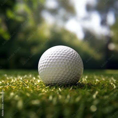 Fondo Con Detalle Y Textura De Superficie De Hierba Con Pelota De Golf De Color Blanco Con