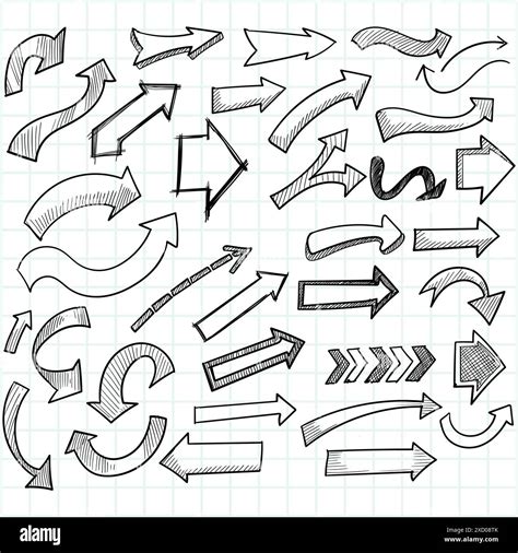 Hand Drawn Creative Directional Arrow Set Stock Vector Image And Art Alamy