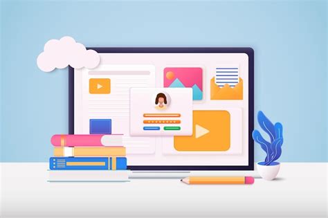 Premium Vector D Web Illustrations Computer And Account Login And