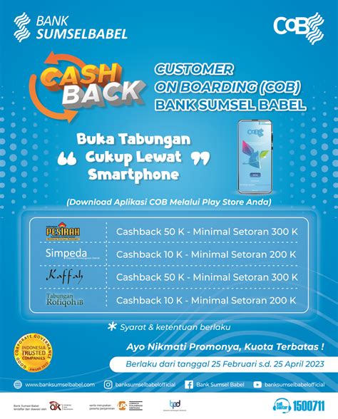 Promosi Cashback Hingga Rp 50 000 Bank Sumsel Babel