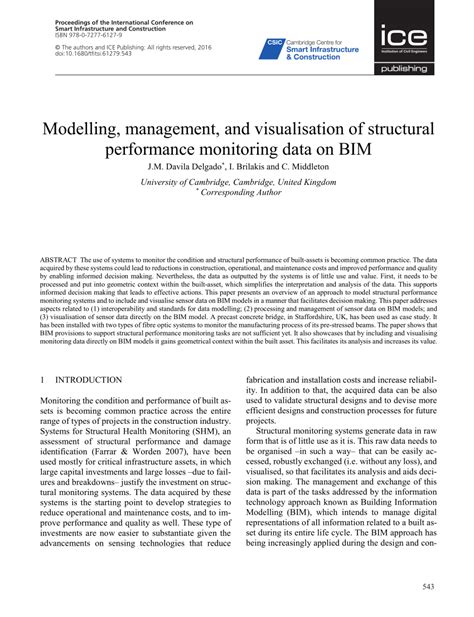 Pdf Modelling Management And Visualisation Of Structural