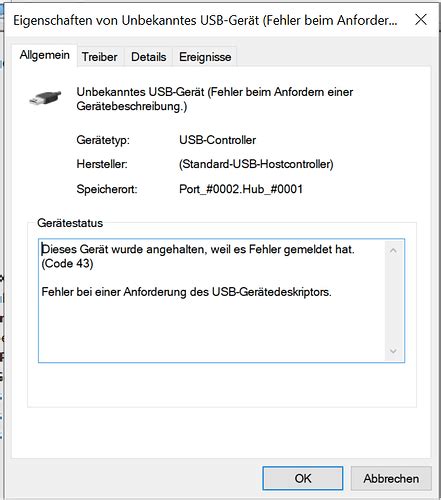 Nano Every wird als unbekanntes USB Gerät erkannt Deutsch Arduino Forum