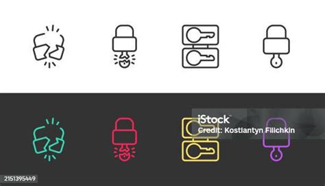 Set Line Broken Or Cracked Lock Key Broke Inside Of Padlock Casting