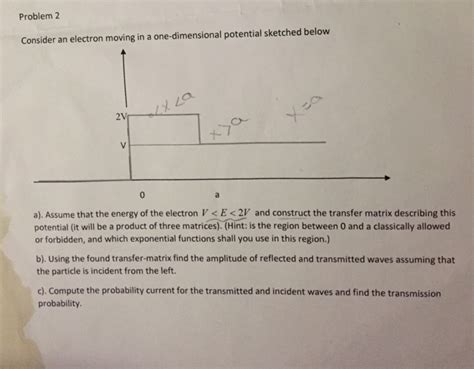 solved consider an electron moving in a one dimensional