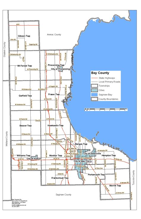 Bay County Michigan 1911 Map Rand Mcnally Bay City 45 Off
