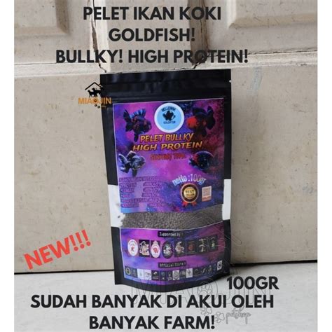 Goldfish Bullky Pellets 100gr High Protein Goldfish Koi Chef Bulky