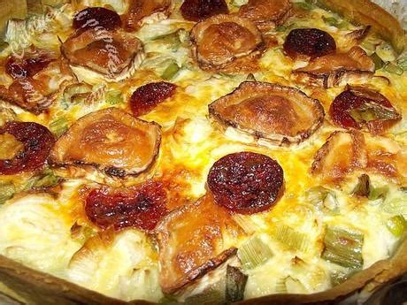 Tarte aux oignons nouveaux chorizo chèvre Paperblog