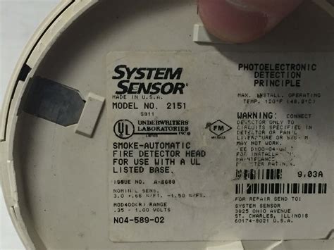 System Sensor 2151 Firealarmstv Jjinc24u8ol0s Fire Alarm