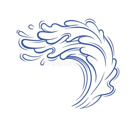 水溅蓝的极简主义草绘图 向量例证 插画 包括有 干净 海运 本质 创造性 徽标 波纹 钞票 295887709