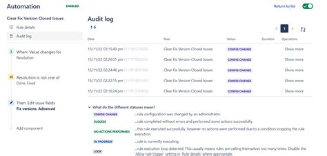 Solved Post Functions Automation Clear Fix Version Field