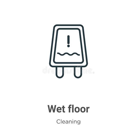 Floor Mop Outline Vector Icon Thin Line Black Floor Mop Icon Flat Vector Simple Element