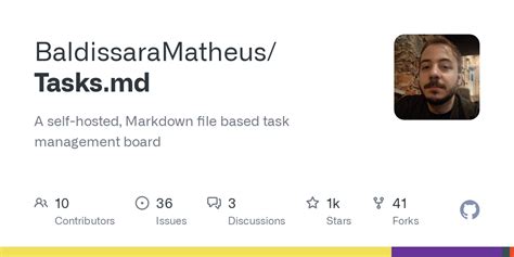 Github Baldissaramatheustasksmd A Self Hosted Markdown File Based Task Management Board