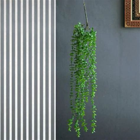 خرید و قیمت گل مصنوعی آویز شمشاد 14 شاخه سبز از غرفه فروشگاه دیجیتالی یکتا