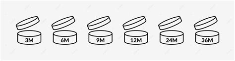 Pao Icons For Cosmetic Periods With Vector Logo Vector Jar Icon