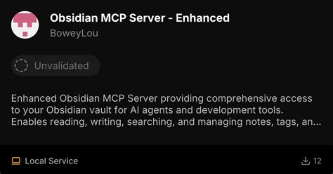 Obsidian Mcp Server Enhanced Mcp Lobehub