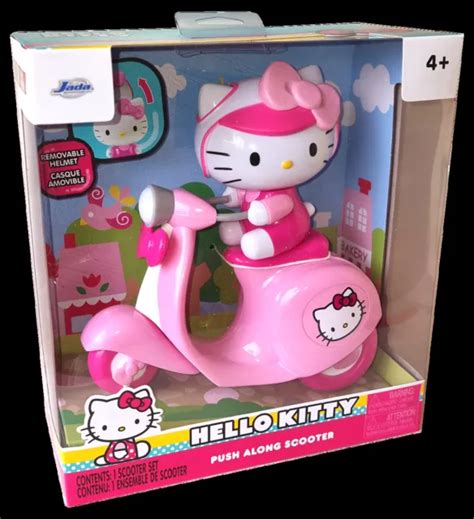 Jada Toys Hello Kitty Figurine And Push Along Scooter Collectible