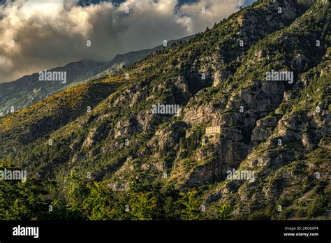 Panorama Of The Slopes Of Monte Morrone And The Hermitage Of Sant Onofrio Founded By Pope