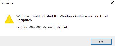 Windows Audio Service Will Not Start Windows Forums