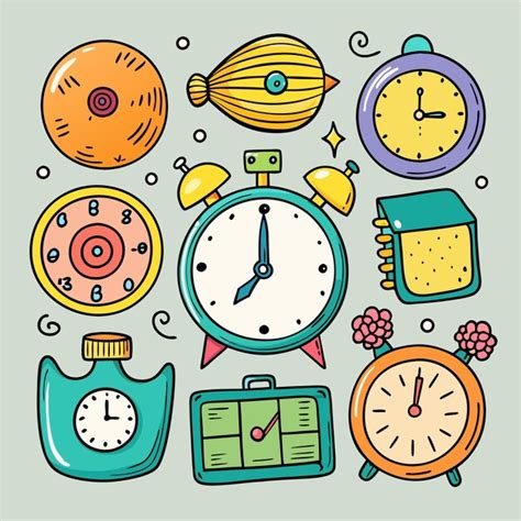 Time And Clock Icons Vector Image Collection Premium Ai Generated Vector