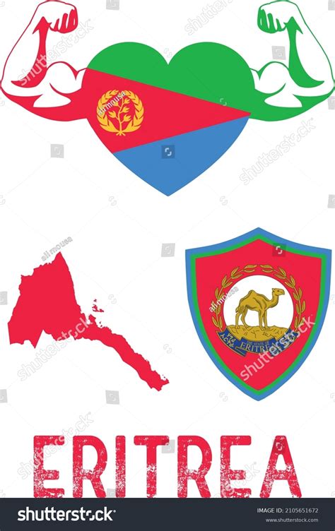 Flag Coat Map Eritrea Stock Vector Royalty Free Shutterstock