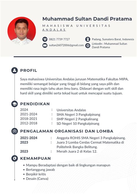 Muhammad Sultan Dandi Pratama On Linkedin Saya Muhammad Sultan Dandi