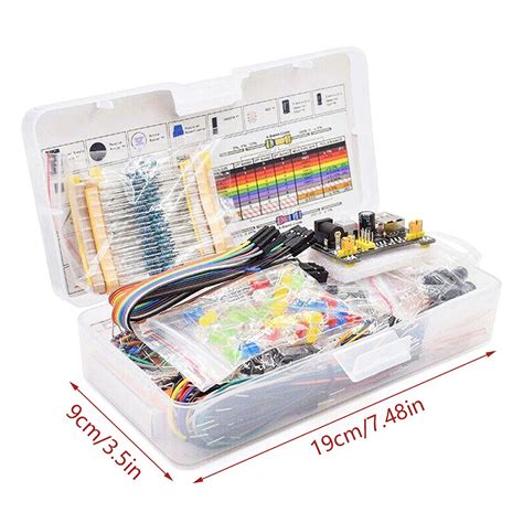 1set Diy Starter Electronic Kit 830 Tie Points Breadboard For Arduino Uno R3 Electronics