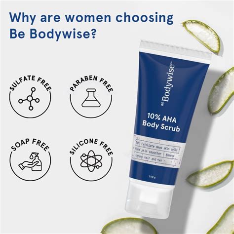 Buy Be Bodywise 10 Aha Lactic Acid Body Scrub To De Tan Smoothen