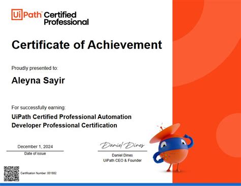 Aleyna Şayir On Linkedin Uipath Rpa Certification Uiard Automation Professionalgrowth