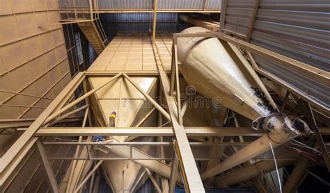 Interior Of Poultry Feed Mill Plant Thailand Stock Image Image Of