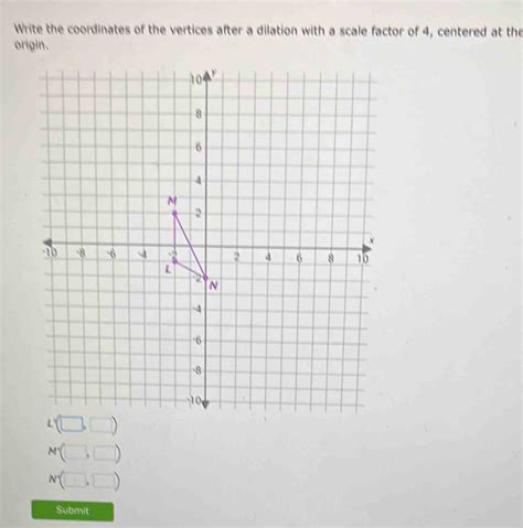 Write The Coordinates Of The Vertices After A Dilation With A Scale