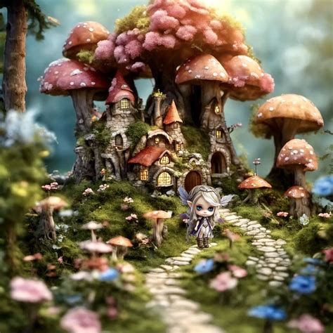 Download Ai Generated Fairy Village Royalty Free Stock Illustration