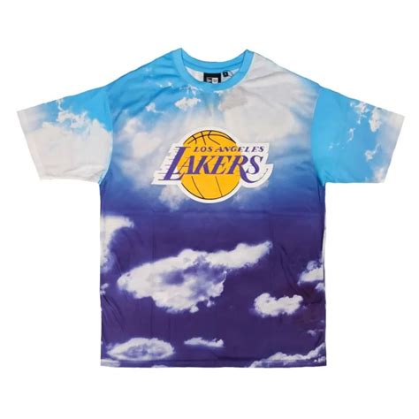 Camiseta New Era Lakers Sky Print Oversized ⭐️ Baloncesto Nba