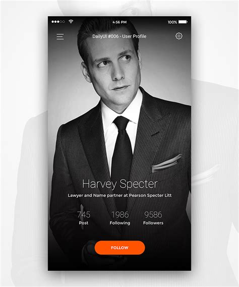 Daily UI Challenge 006 User Profile On Behance