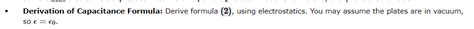 Derivation Of Capacitance Formula Derive Formula