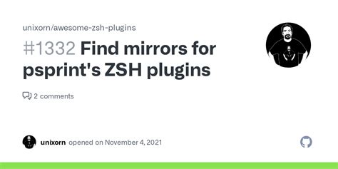 Find Mirrors For Psprint S ZSH Plugins Issue 1332 Unixorn Awesome Zsh Plugins GitHub