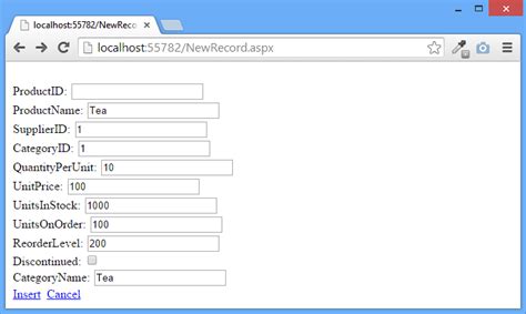 Record Inserting In ASP NET Project
