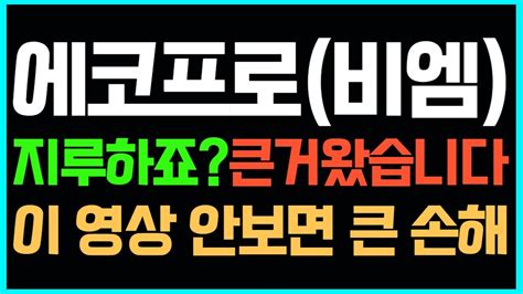🌈 에코프로 지루하다고 팔지마세요 Youtube