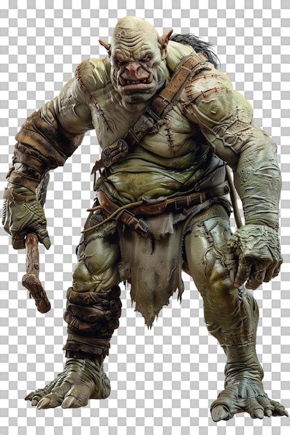 Ogre Isolated Against Transparent Backdrop Premium AI Generated PSD