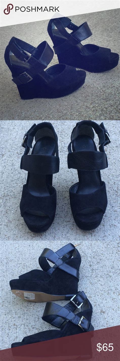 Nine West Suede And Leather Wedges