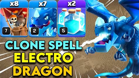 Powerful Air Attack Th11 Electro Dragon Clone Spell Strategy Best