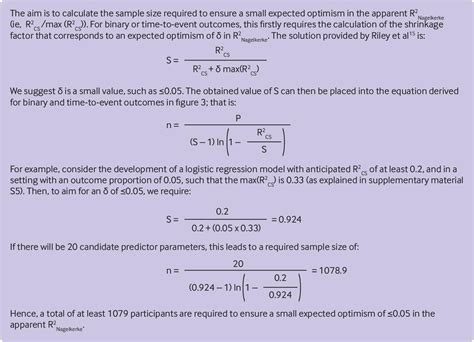 Calculating The Sample Size Required For Developing A Clinical