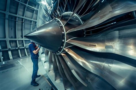 Examining Aircraft Engine Ar Generative Ai Premium Ai Generated Image
