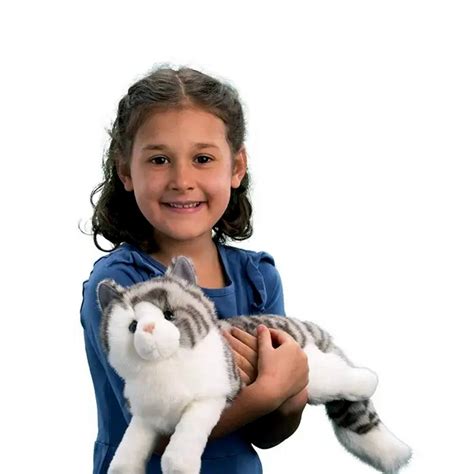 Douglas Smokey Tabby Black Striped Grey And White Cat Plush Aura In