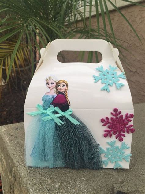 Disney Frozen Birthday Favor Boxes 6 Elsa And Anna Favor Boxes Frozen