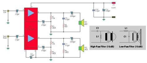 2 Way Speaker Crossover Circuit Diagram