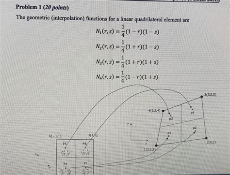 Solved The Geometric Interpolation Functions For A Linear
