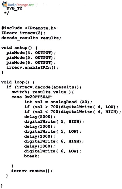 Как управлять телевизором для работы с Dvb T2 Arduino Uno